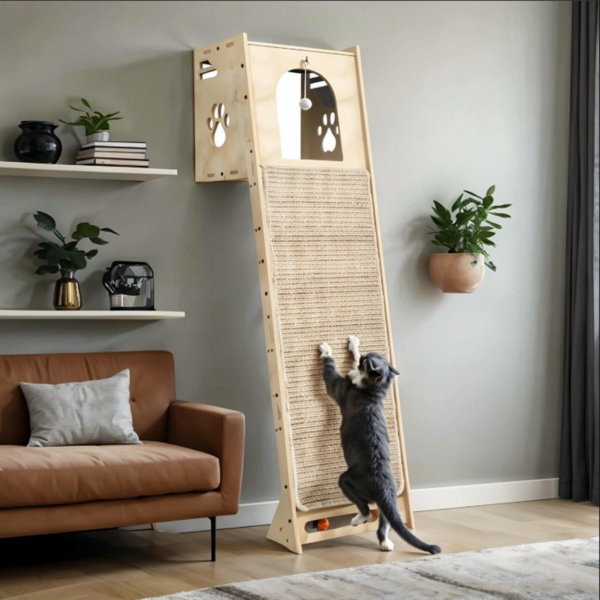Tucker Murphy Pet™ Emaliya Leaning Cat Climbing Tree Tower Condo with ...