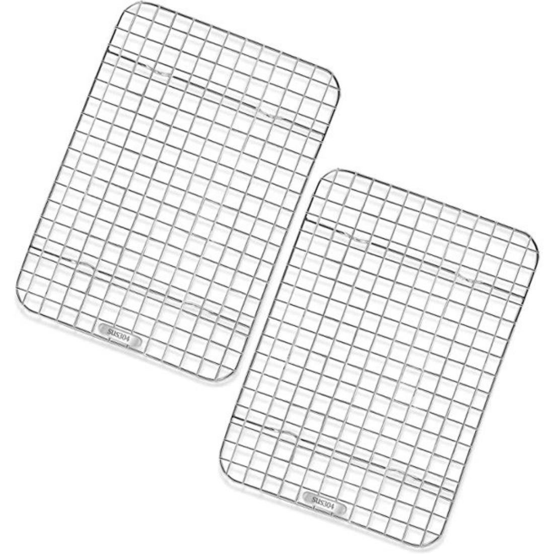 Bonison Cooling Rack - Set Of 2 Stainless Steel, Oven Safe Grid Wire ...