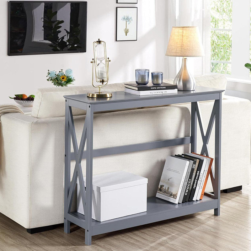 Rosalind Wheeler Console Table for Entryway, 2 Tier Entryway Table ...