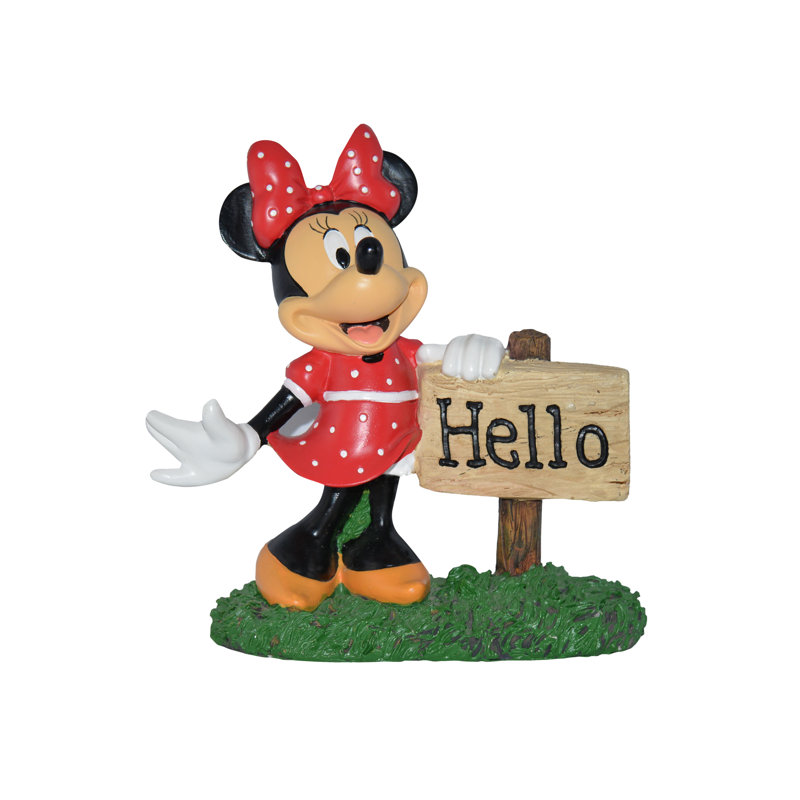 Back Yard Glory Disney Minnie Mouse Hello Garden Statue | Wayfair