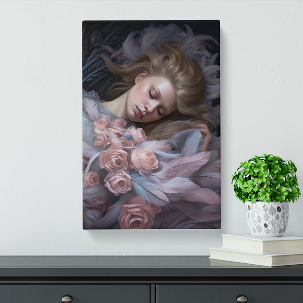 Marlow Home Co. Feather Romanticism - Wrapped Canvas Print | Wayfair.co.uk