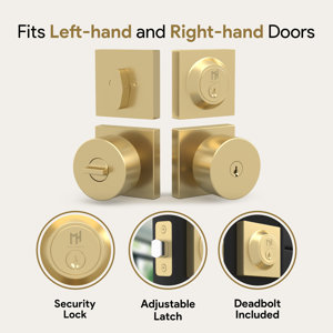 Mega Handles Suana Keyed Entry Door Knob with Single Cylinder Deadbolt ...