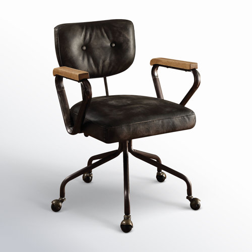 Genuine Leather Office Chairs You'll Love | Wayfair