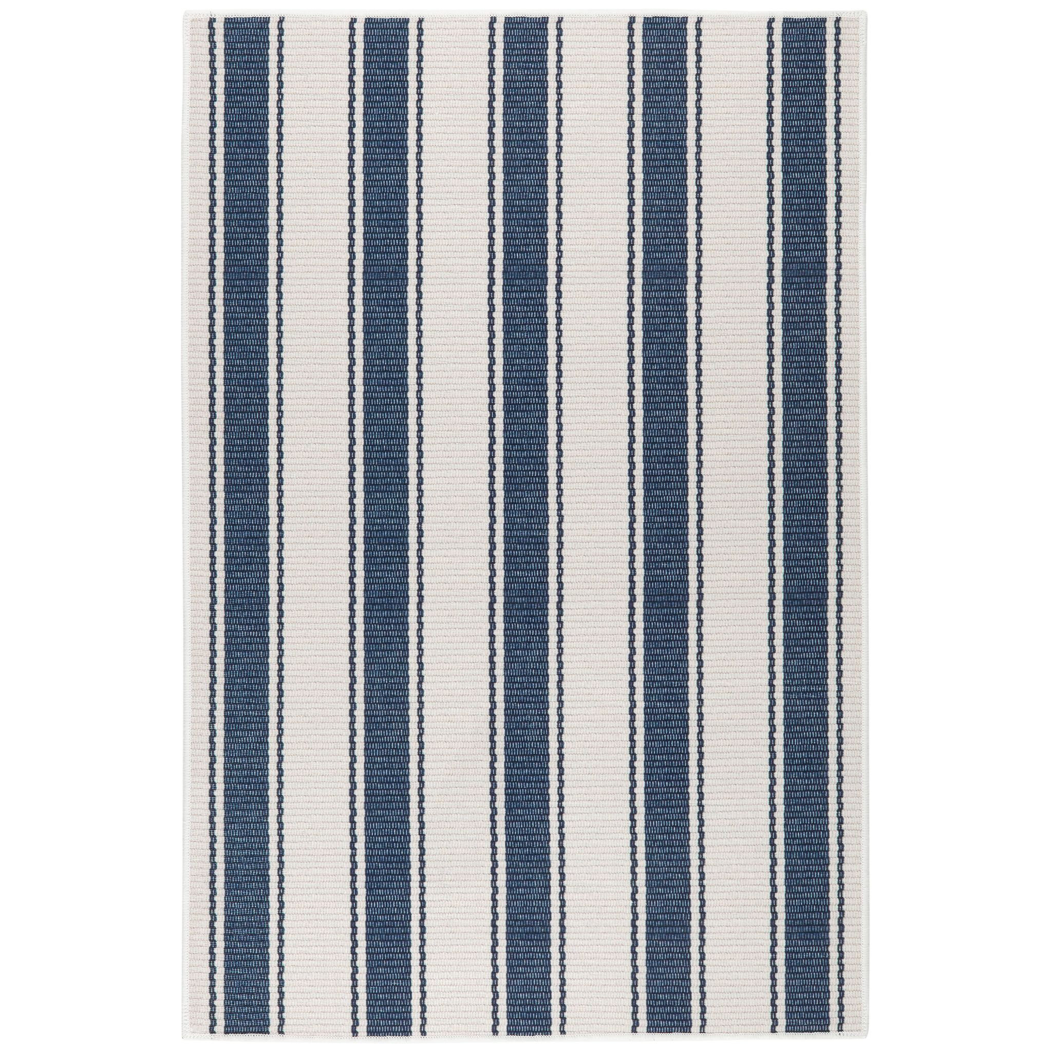 Dash and Albert Rugs Blue Awning Stripe Machine Washable Rug & Reviews ...