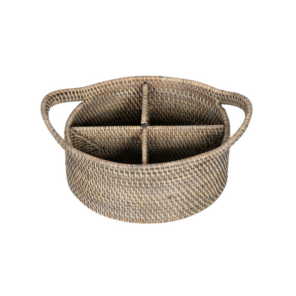 Rosecliff Heights Bavan Handwoven Oval Rattan Flatware Caddy & Reviews ...