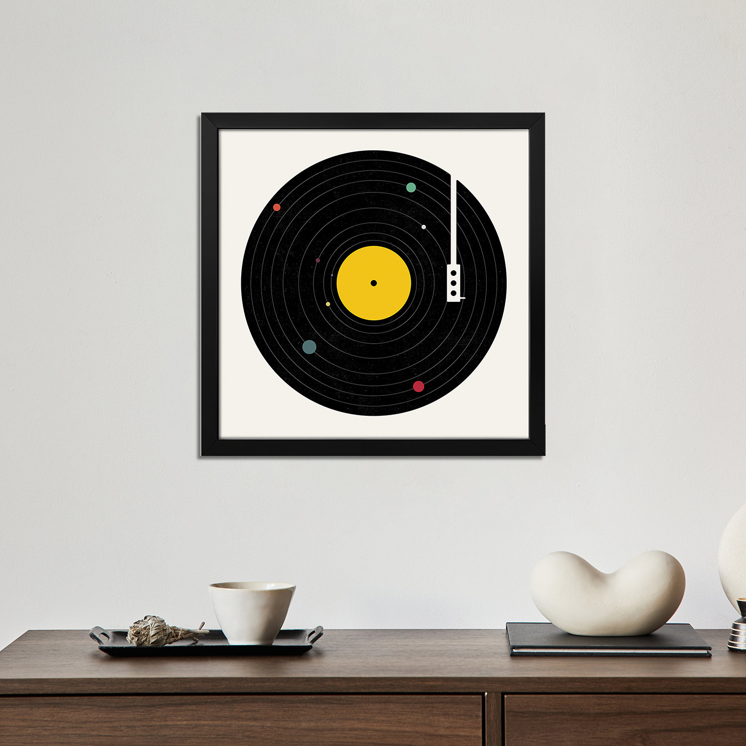 Latitude Run® Music Everywhere Premium Framed Poster by Florent Bodart ...