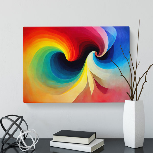 Metro Lane Rainbow Vol.2 Abstract - Wrapped Canvas Print | Wayfair.co.uk