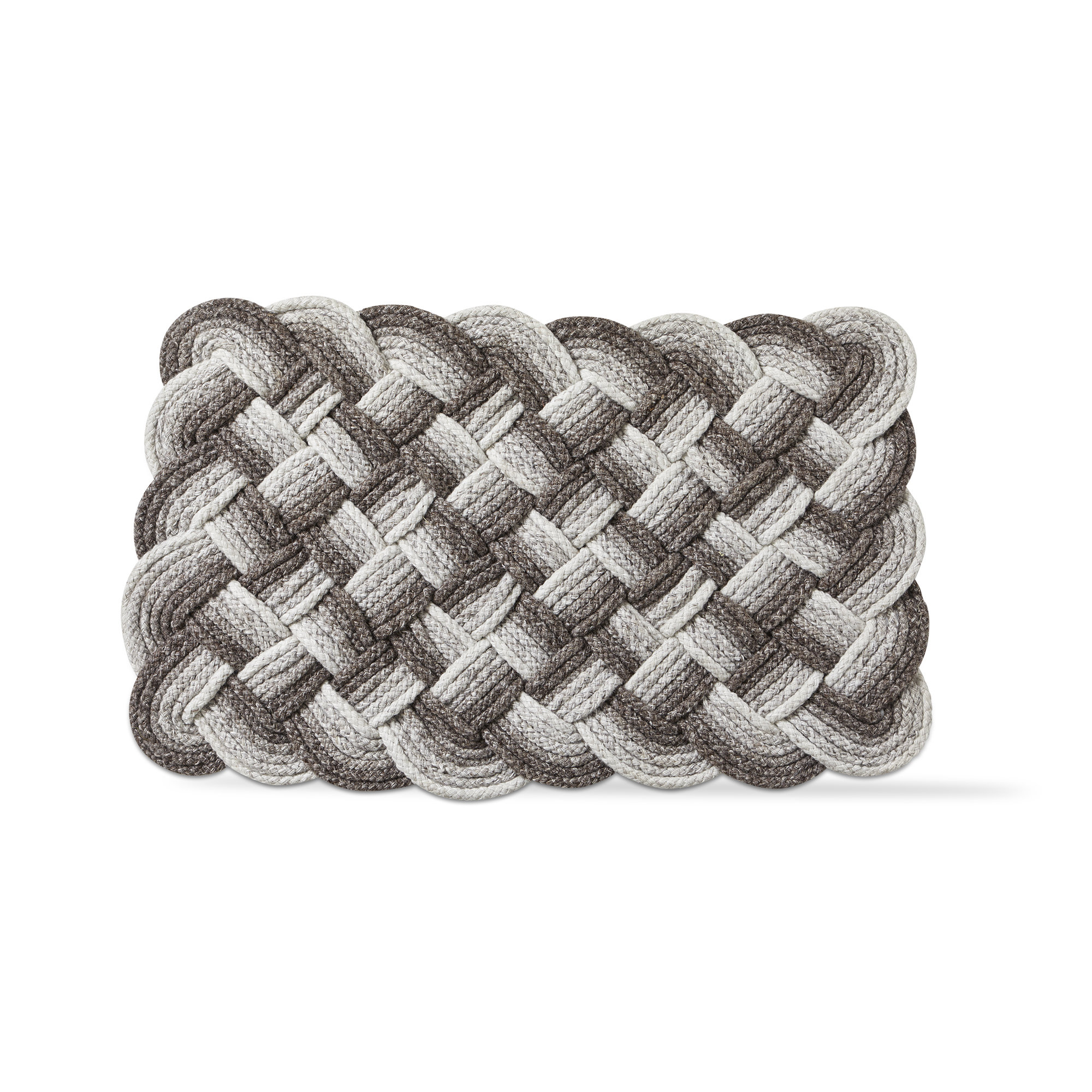 Dakota Fields Idaliz 18" x 30" Handwoven Doormat Grey Ombre Rectangle Indoor and Outdoor Welcome ...