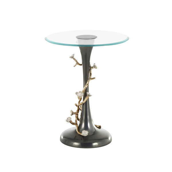 House of Hampton® Revell Glass Abstract End Table & Reviews | Wayfair