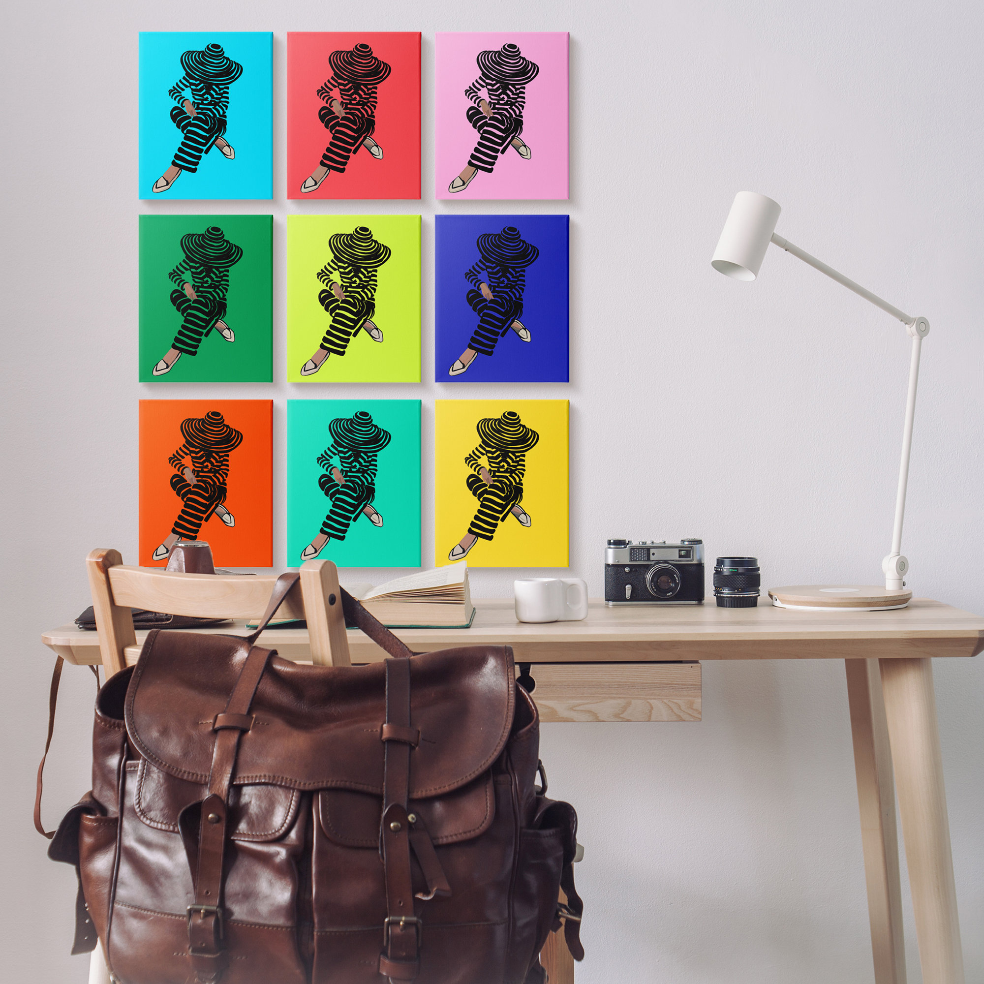 Stupell Industries Pop Style Fashion Woman Design Trendy Style Stripes ...