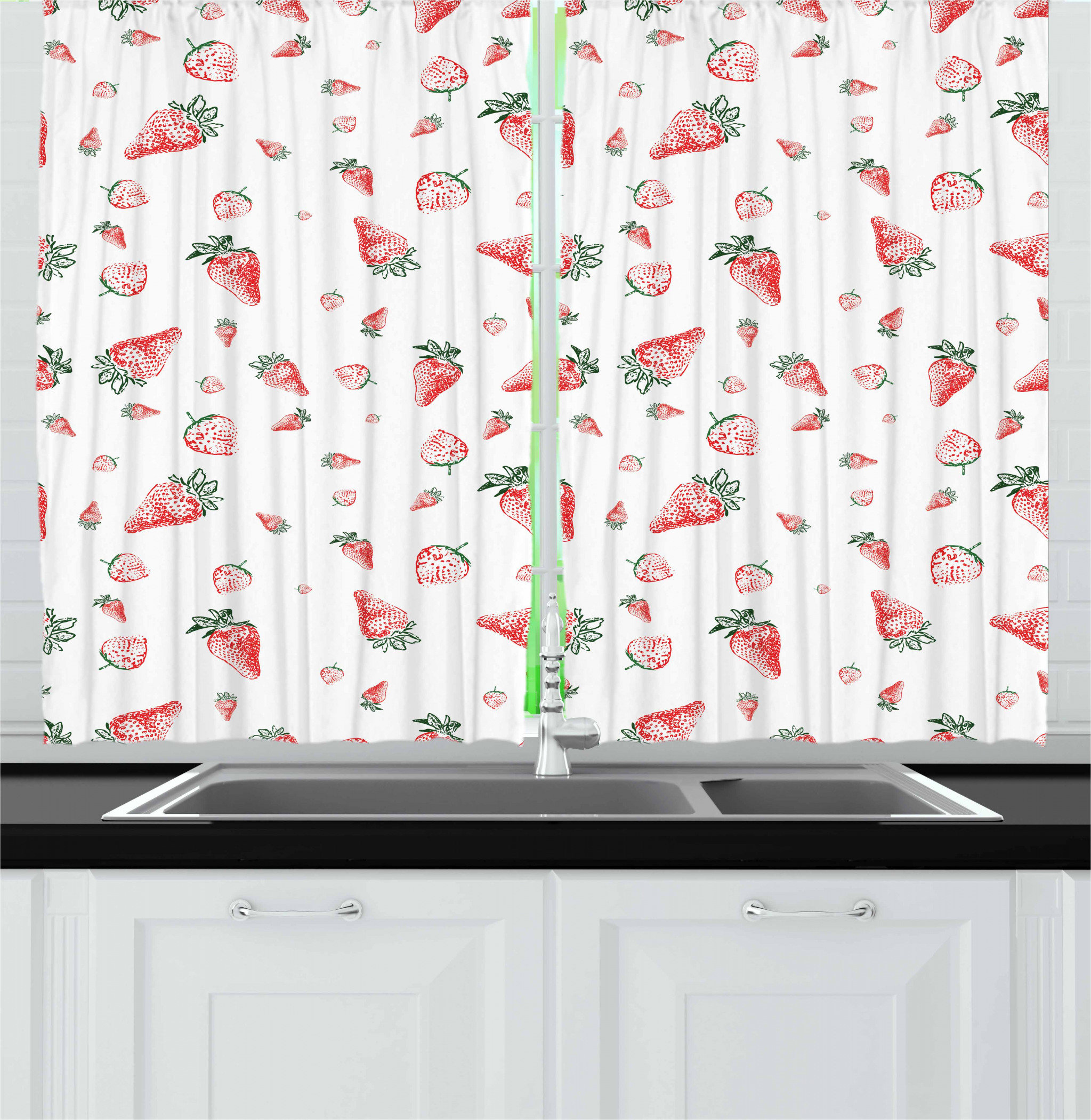 East Urban Home Tailored 55'' W Kitchen Curtain in | Wayfair