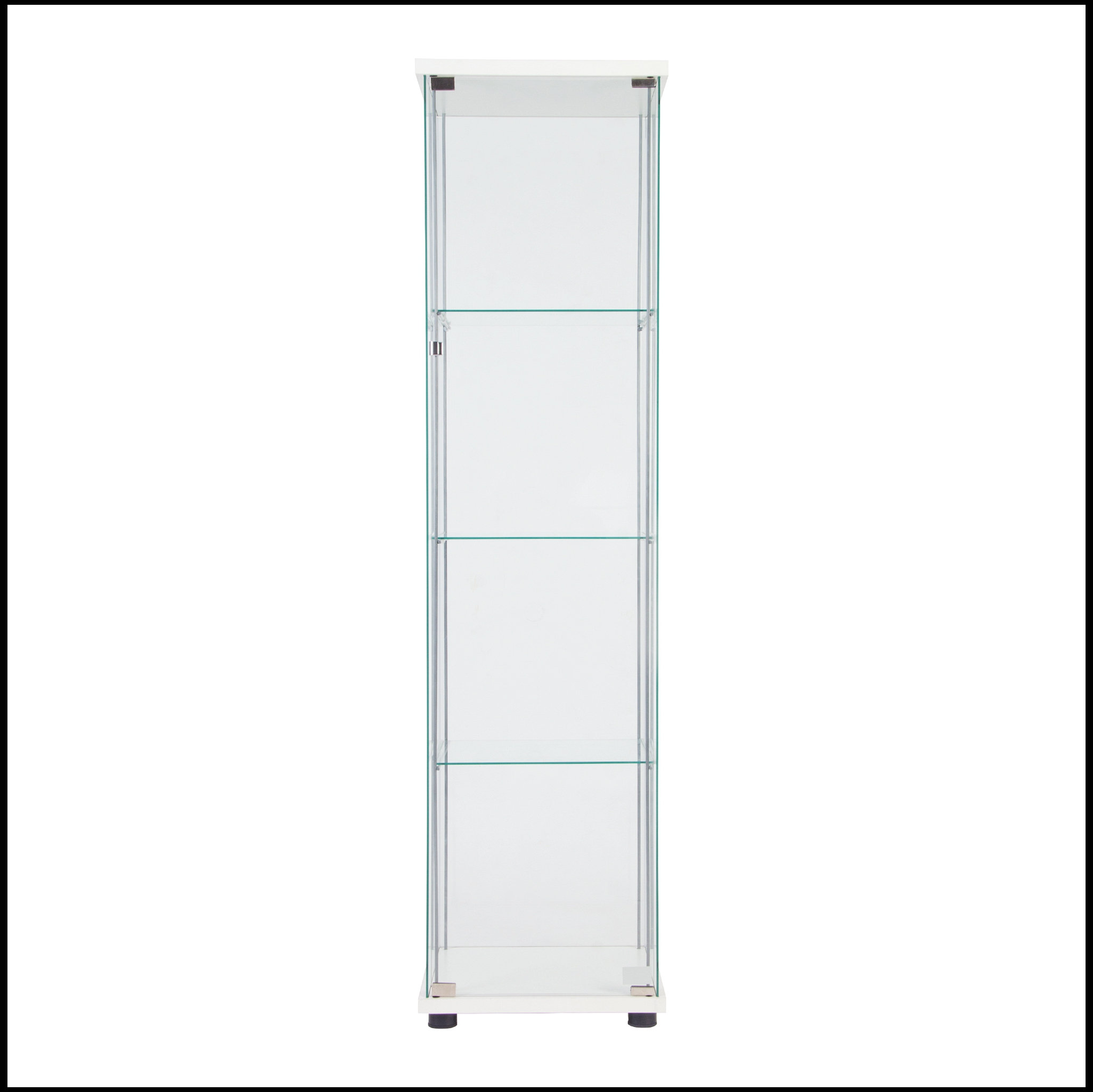 Latitude Run® Hemlat 64" H x 17" W Display Case One Door Glass Cabinet ...