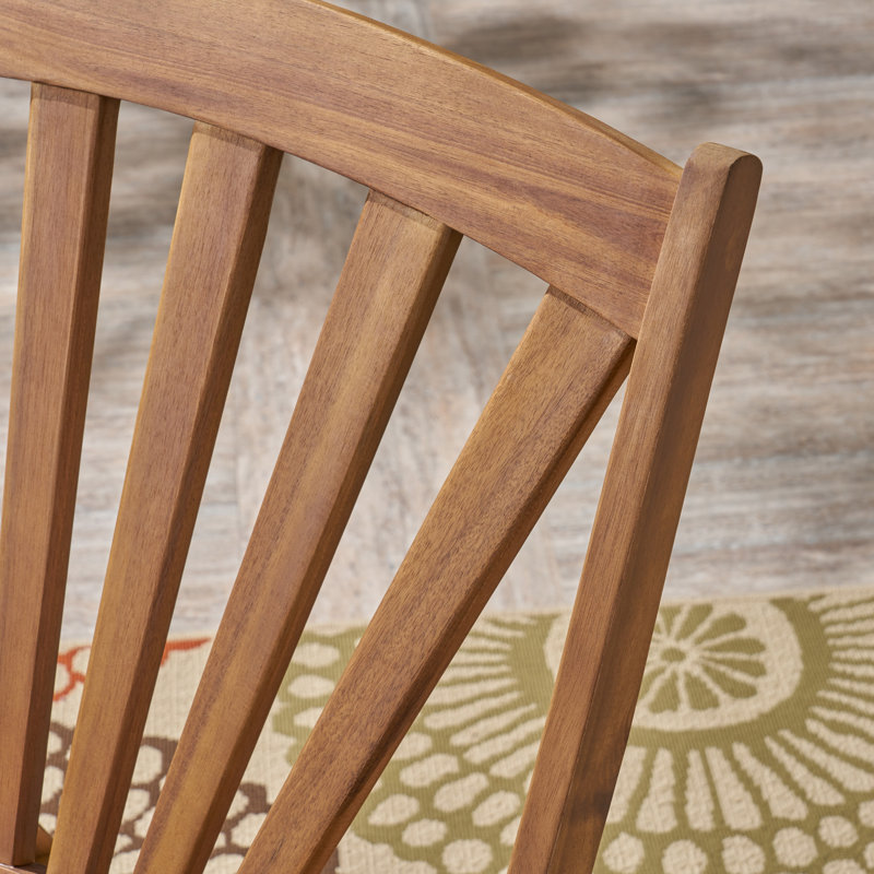 Rosecliff Heights Outdoor Sabrina Rocking Solid Wood Chair & Reviews ...