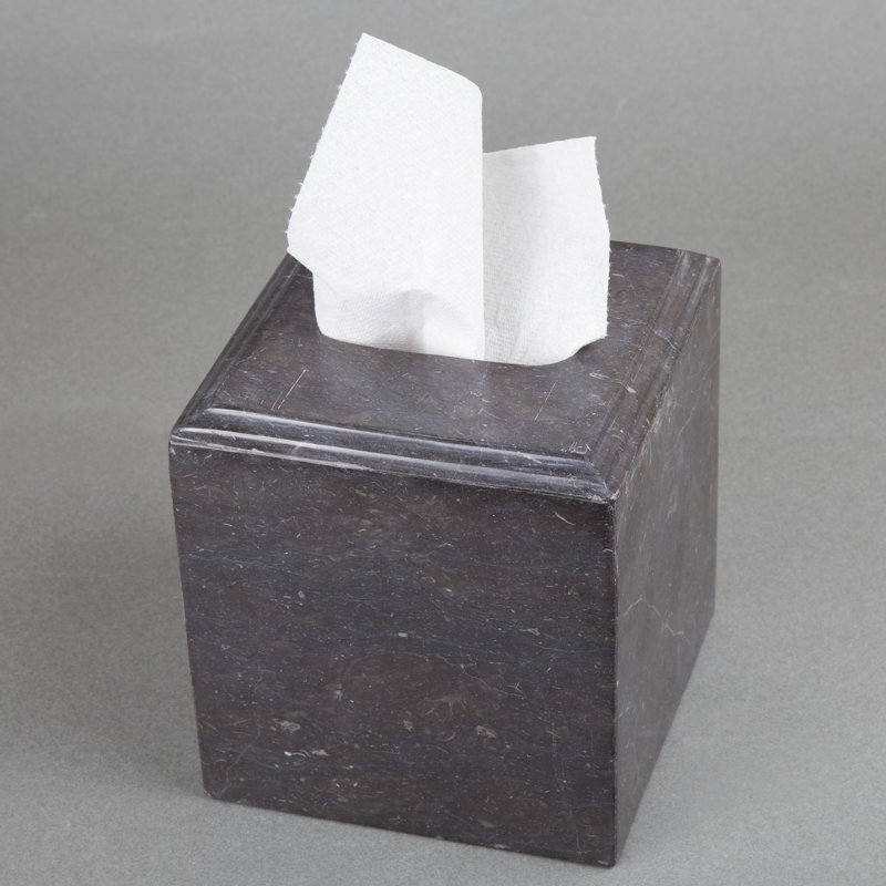 Wrought Studio™ Hollister Marble Tissue Box Cover & Reviews | Wayfair