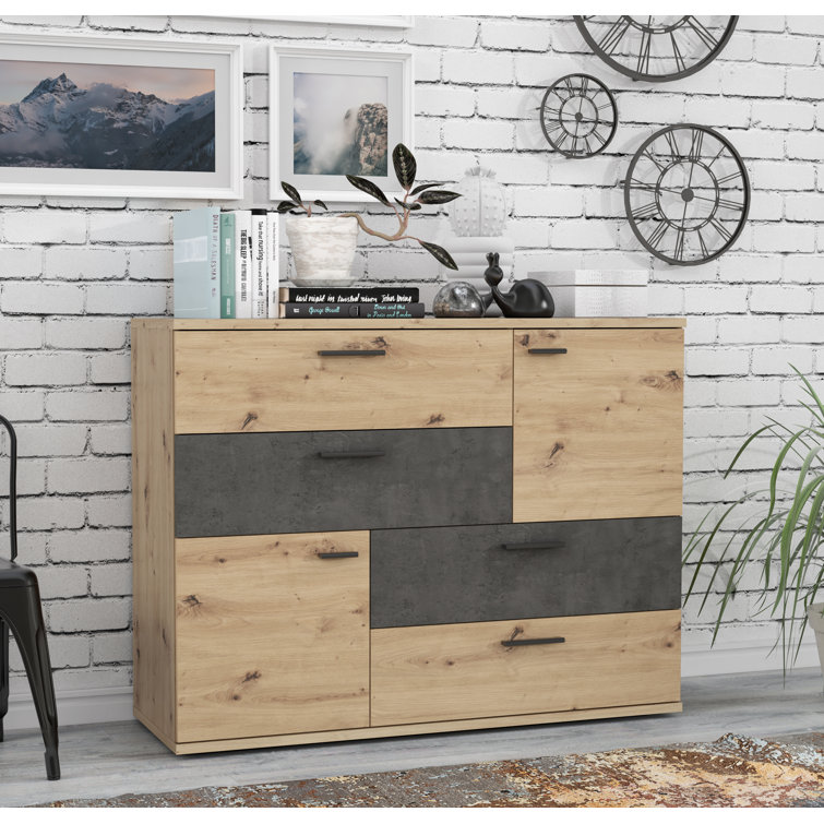 Trent Austin Blair 4 Drawer 124.9Cm W Combi Chest & Reviews | Wayfair.co.uk