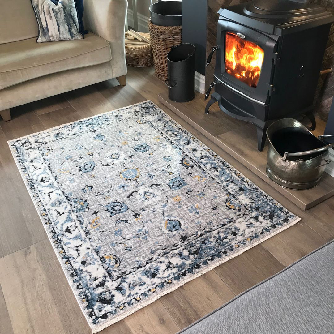 Rosalind Wheeler Bornstein Tufted Blue Rug | Wayfair.ie