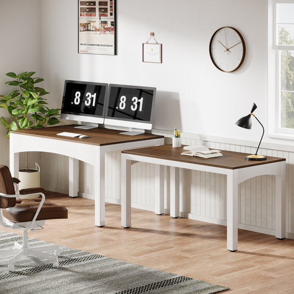 Ebern Designs 94.5" Extendable Double Desk For 2 Person | Wayfair
