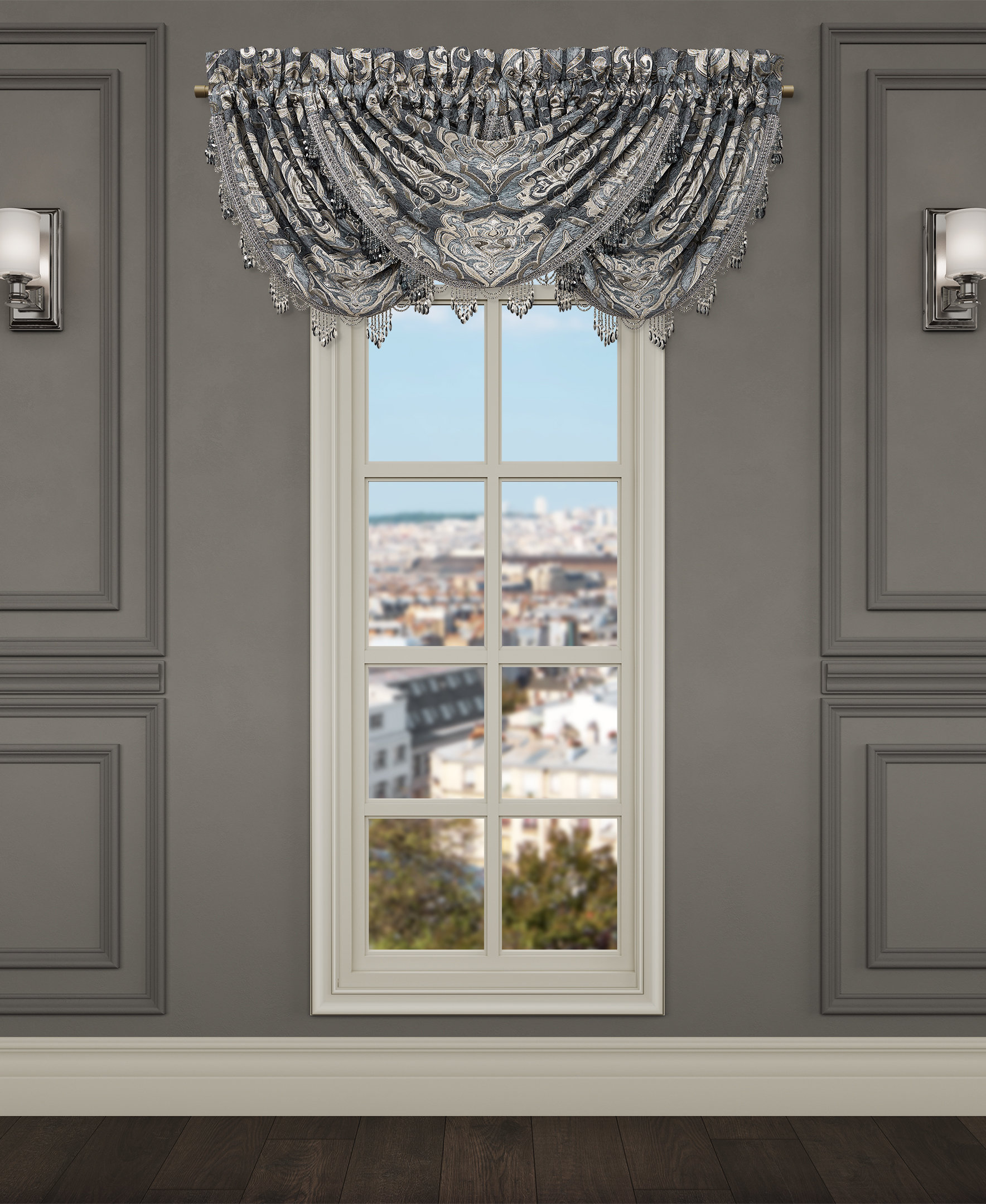 Five Queens Court Ashley Window Waterfall Valance Powder Blue - Wayfair ...