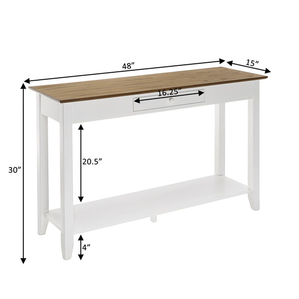 Winston Porter Carbin 48" Console Table with Shelf & Reviews | Wayfair