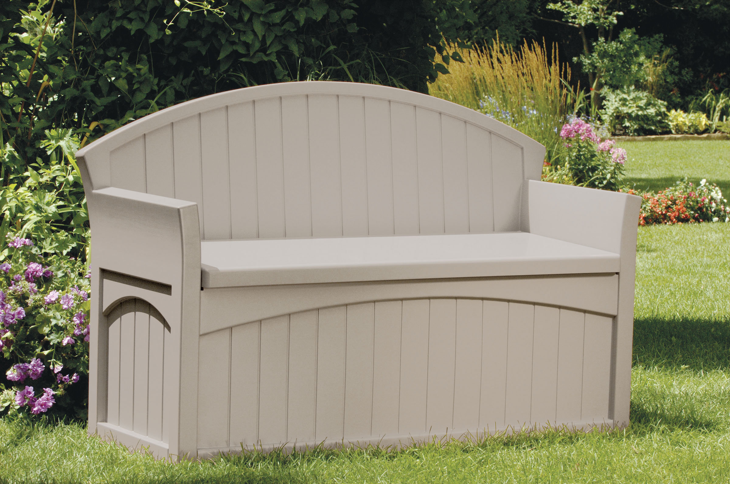 Suncast 50 Gallon Patio Storage Bench - Light Taupe & Reviews | Wayfair