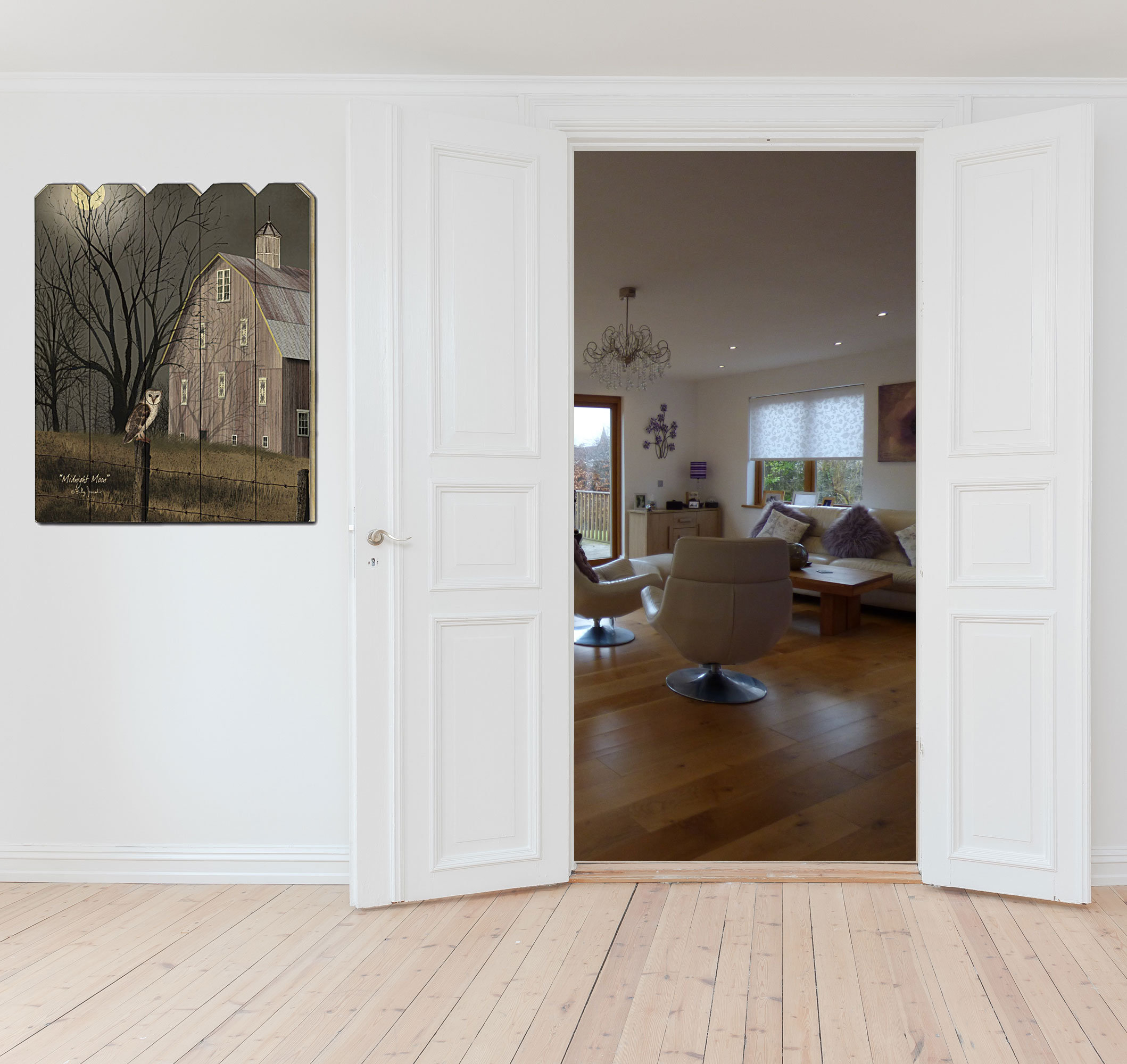 August Grove® 'Midnight Moon' Print on Wood & Reviews | Wayfair