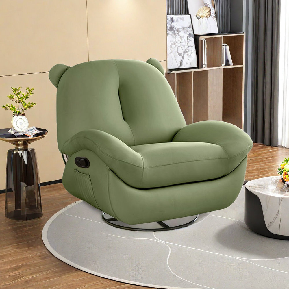 Trule Stain resistant leather recliner with sponge. - Wayfair Canada