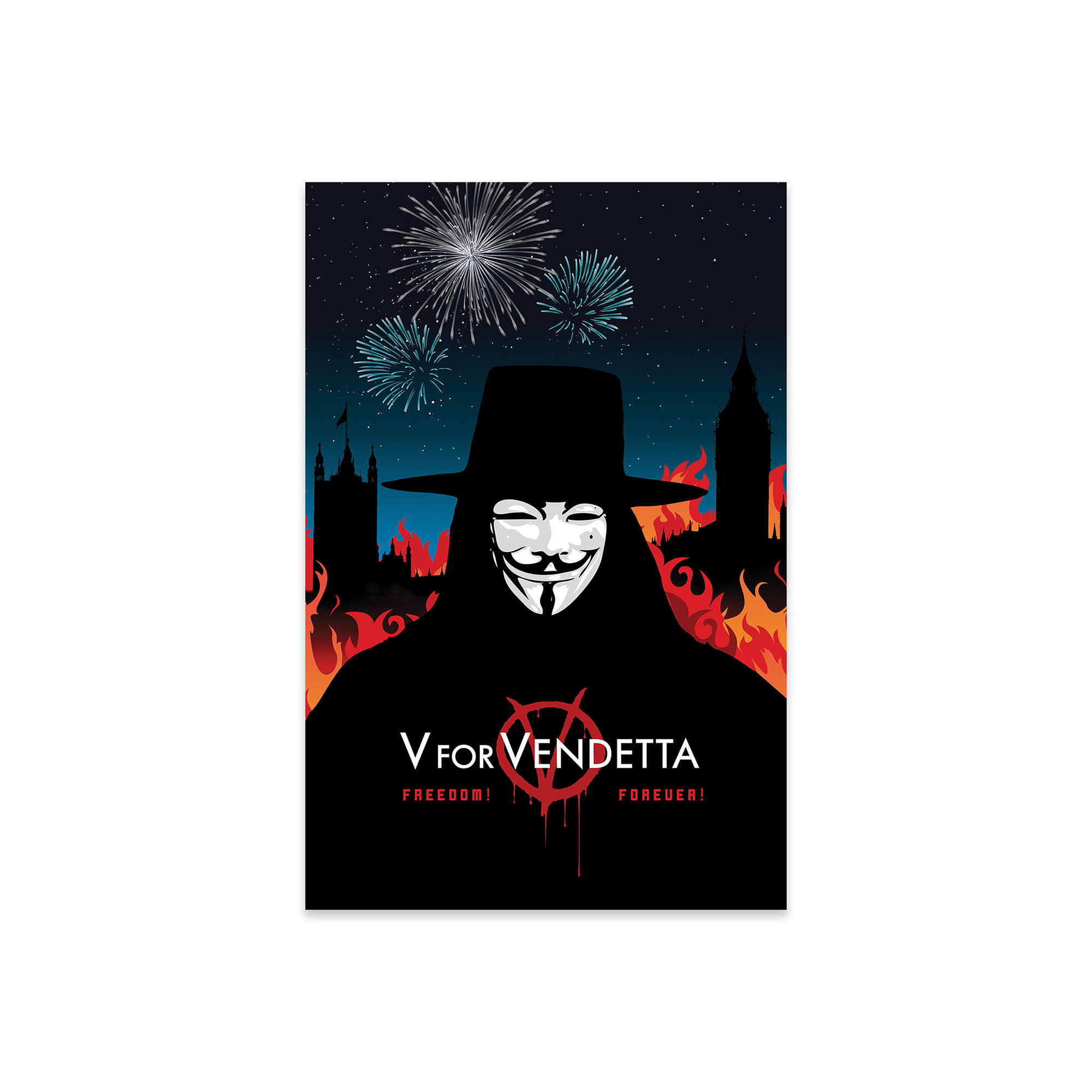 Trinx V For Vendetta Movie Art On Plastic/Acrylic by 2Toastdesign Print ...