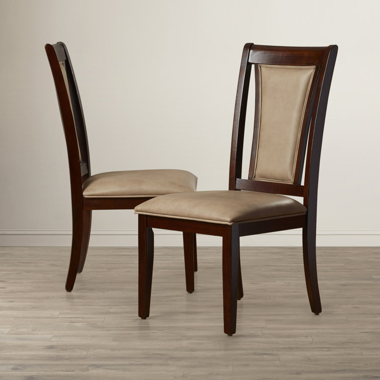 Lark Manor Ashantay Upholstered Slat Back Side Chair in Espresso ...