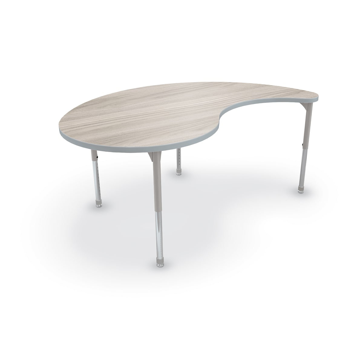 MooreCo Hierarchy Laminate Adjustable Novelty 3 Students Classroom Desk ...