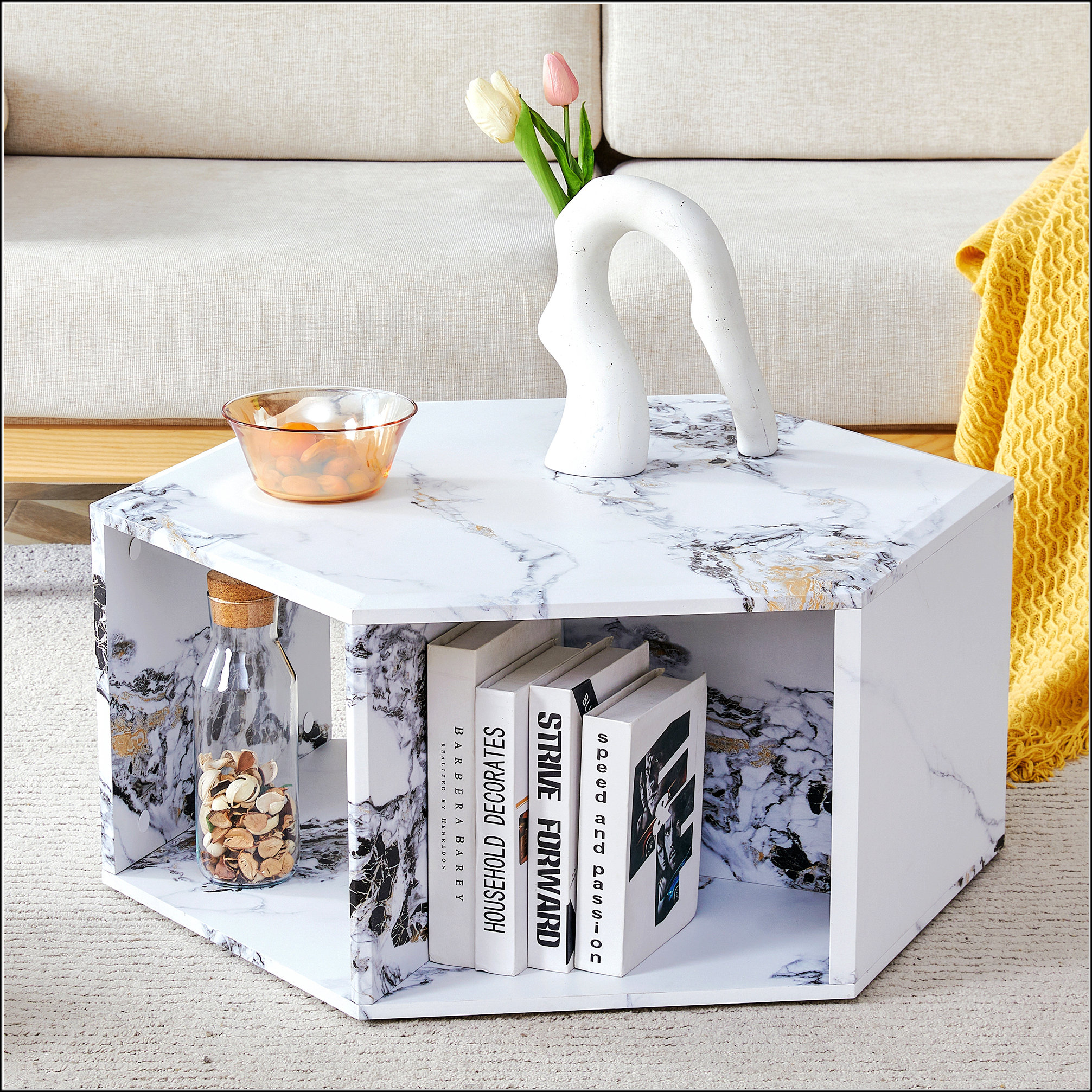 Wrought Studio Hexagonal MDF Coffee Table - Wayfair Canada