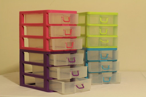 YBM Home 3 Medium Stacking Plastic Storage Drawer/Organizer | Wayfair