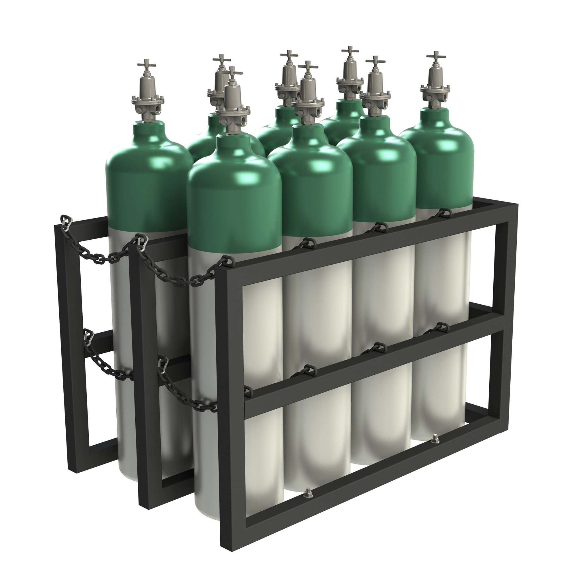 WFX Utility™ Mitcheldean 30" H x 30" W x 48" D Gas Cylinder Rack | Wayfair
