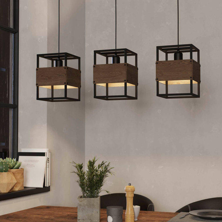 Eglo 3 - Light Matte Black Kitchen Island Pendant | Wayfair.co.uk