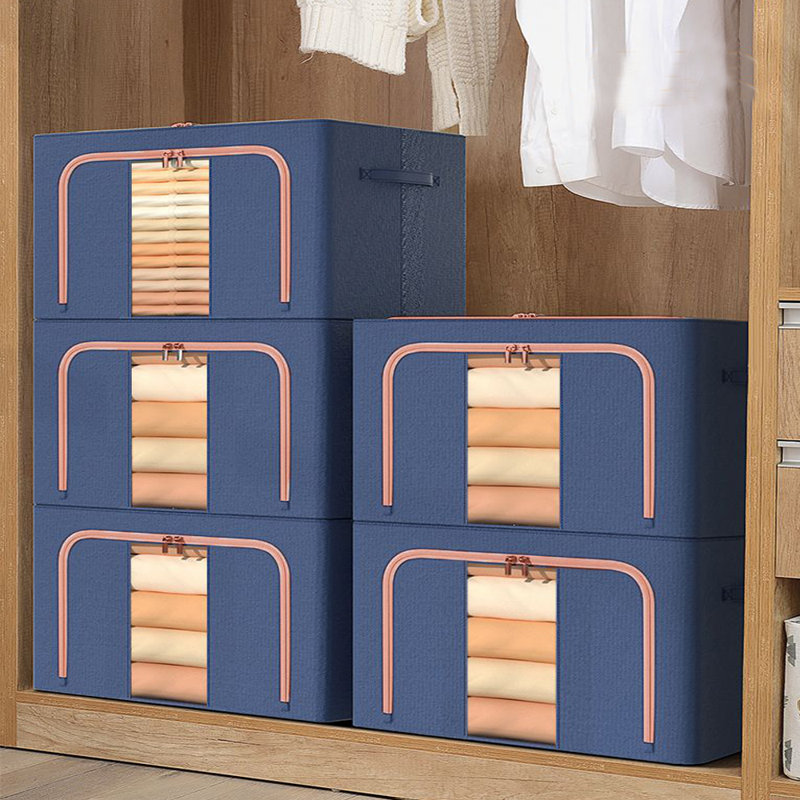 Latitude Run® Clothes Storage Bins Boxes with Metal Frame - (Extra ...