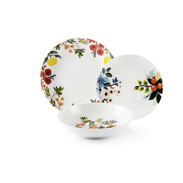 Excelsa Naif Frida Porcelain China Dinnerware - Set of 18 | Wayfair.co.uk