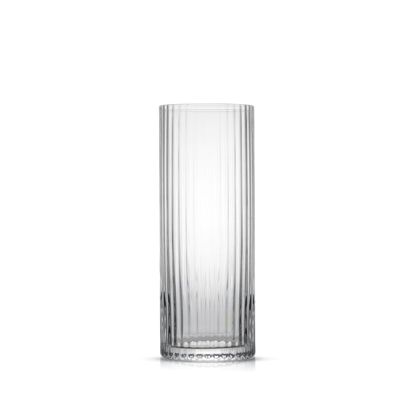 JoyJolt Ribbed Glass Highball Drinking Glasses Set & Reviews - Wayfair ...