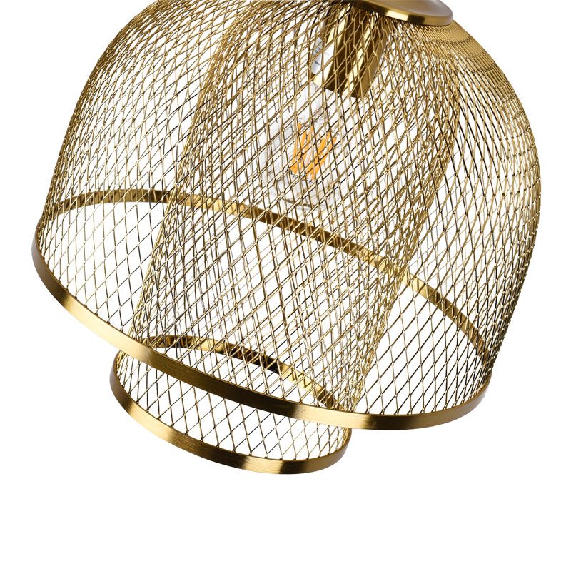 Mercer41 Single Golden Mesh Pendant Light | Wayfair