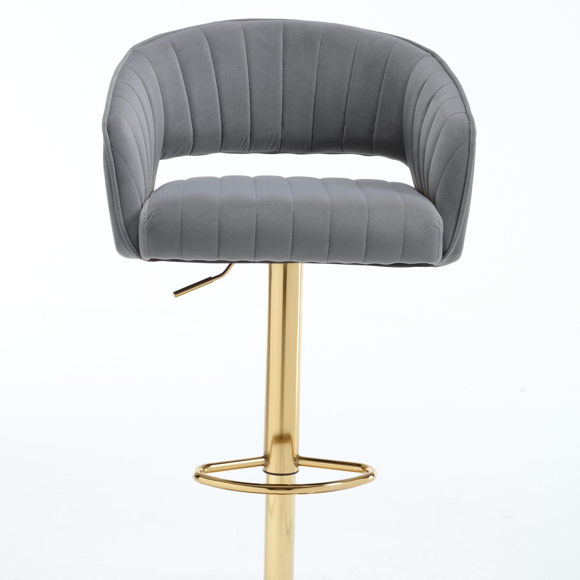 Everly Quinn Velvet Fabric Comfort Bar Stools | Wayfair