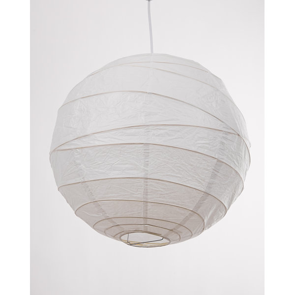 Wayfair Basics™ Irregular Paper Round Pendant Shade ( Clip On ) in ...
