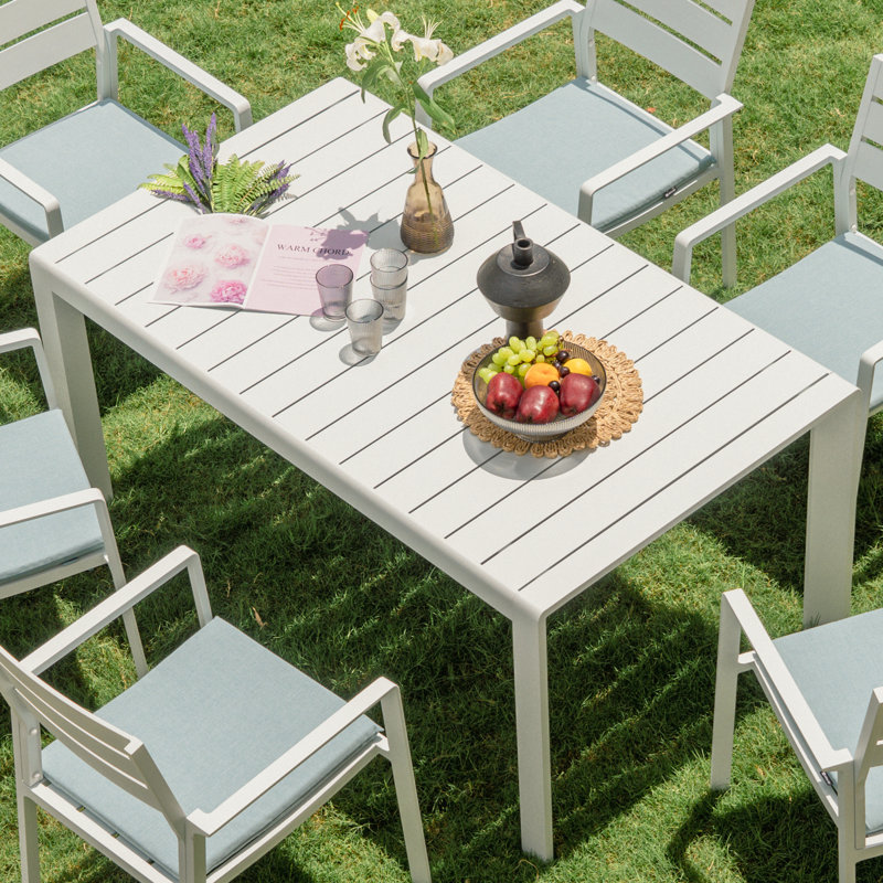 Latitude Run® Outdoor Metal Dining Table | Wayfair