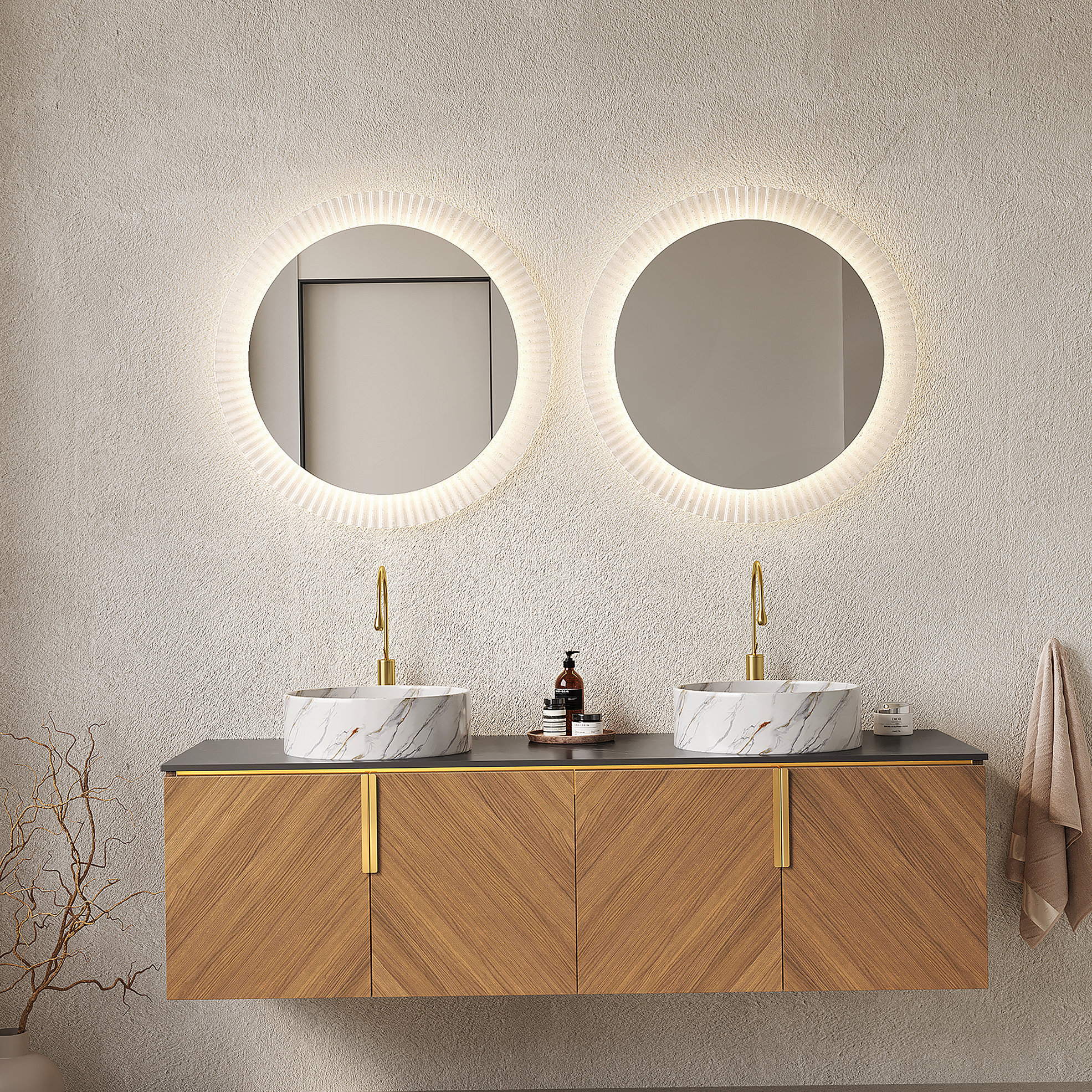 Latitude Run® 60" Bathroom Vanity with Sink, Modern Wall-Mounted ...