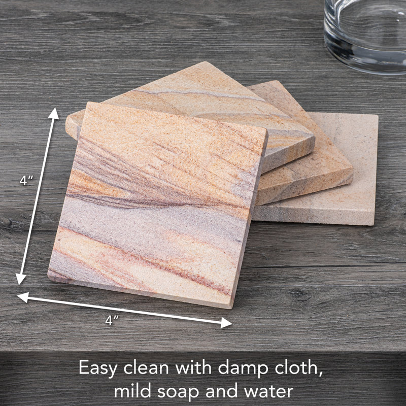 Thirstystone Rainbow Stone Square Coasters & Reviews | Wayfair