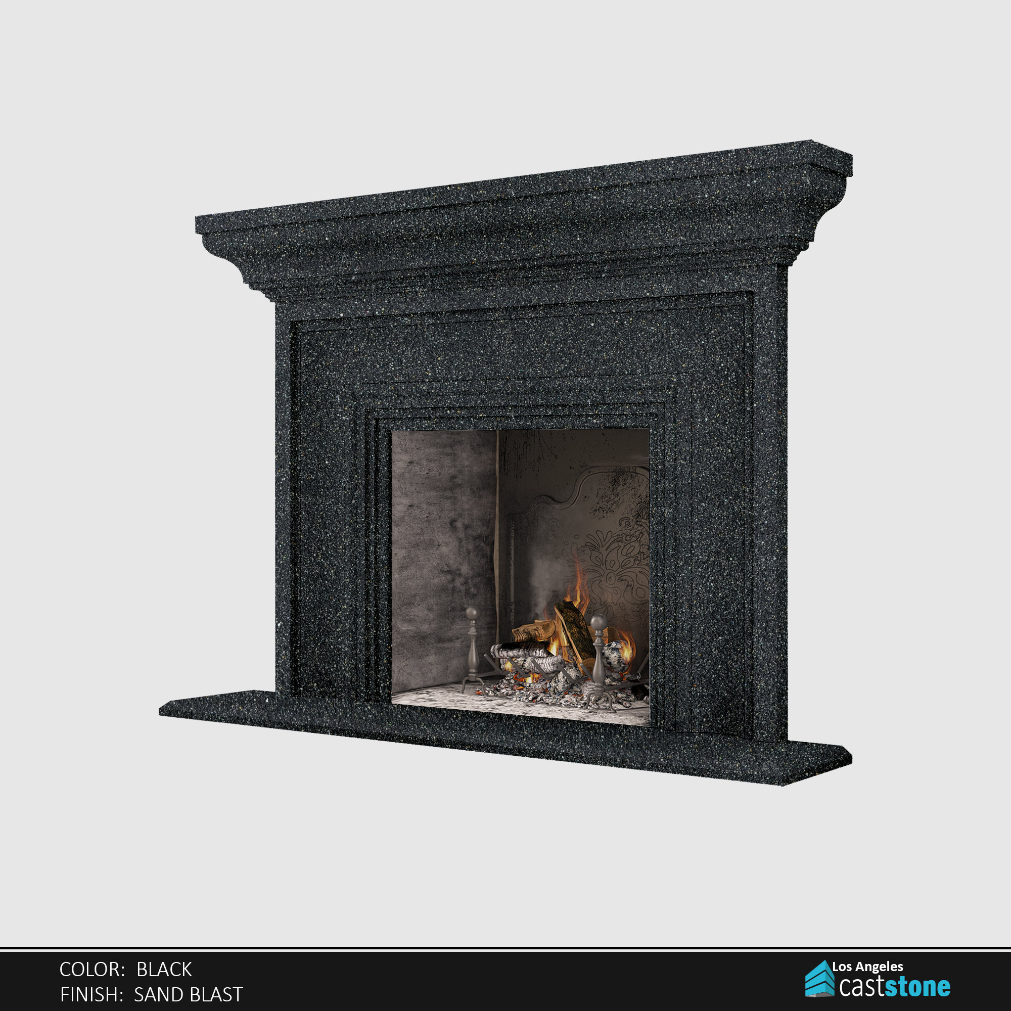 Los Angeles Cast Stone Grand Verona (Black) Fireplace Surround | Wayfair