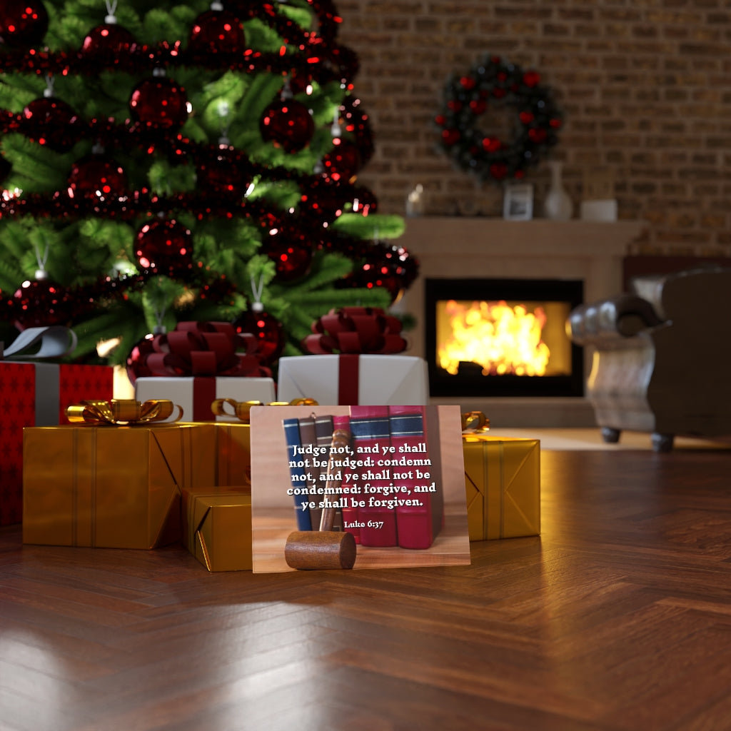 Blue Elephant Forgive Luke 6:37 - Wrapped Canvas Typography | Wayfair.co.uk