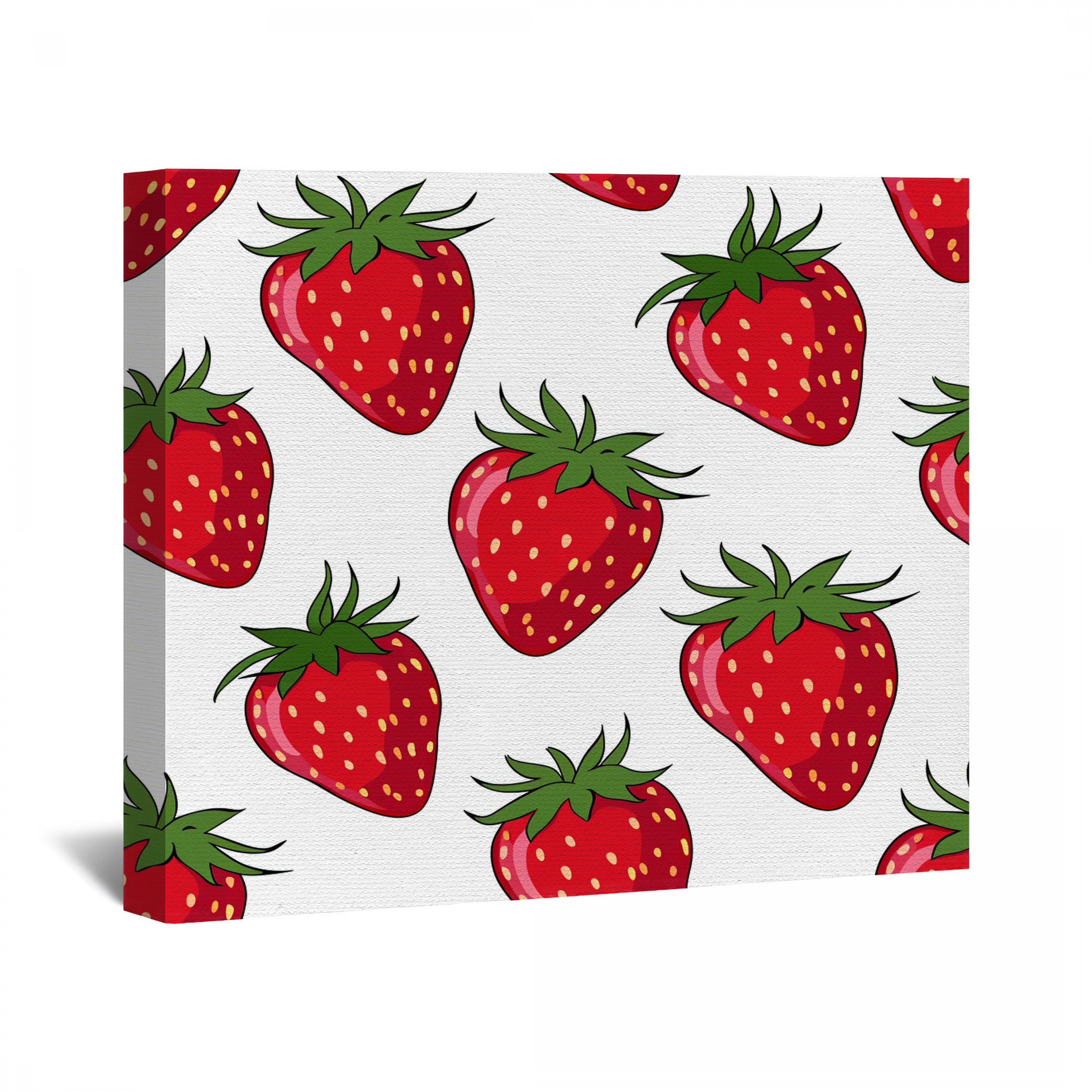 Ophelia & Co. Strawberries Canvas Wrap - Food Wall Decor | Wayfair