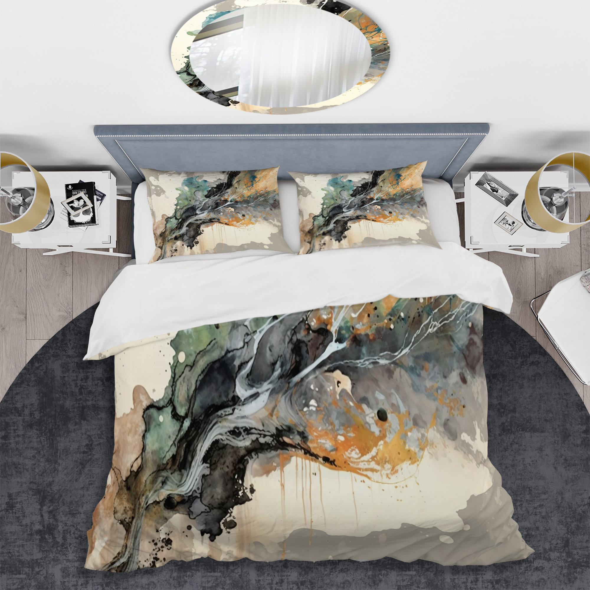 Design Art Jazz Rhythms In Shades Of Gray IV BeddingMicrofiber ...