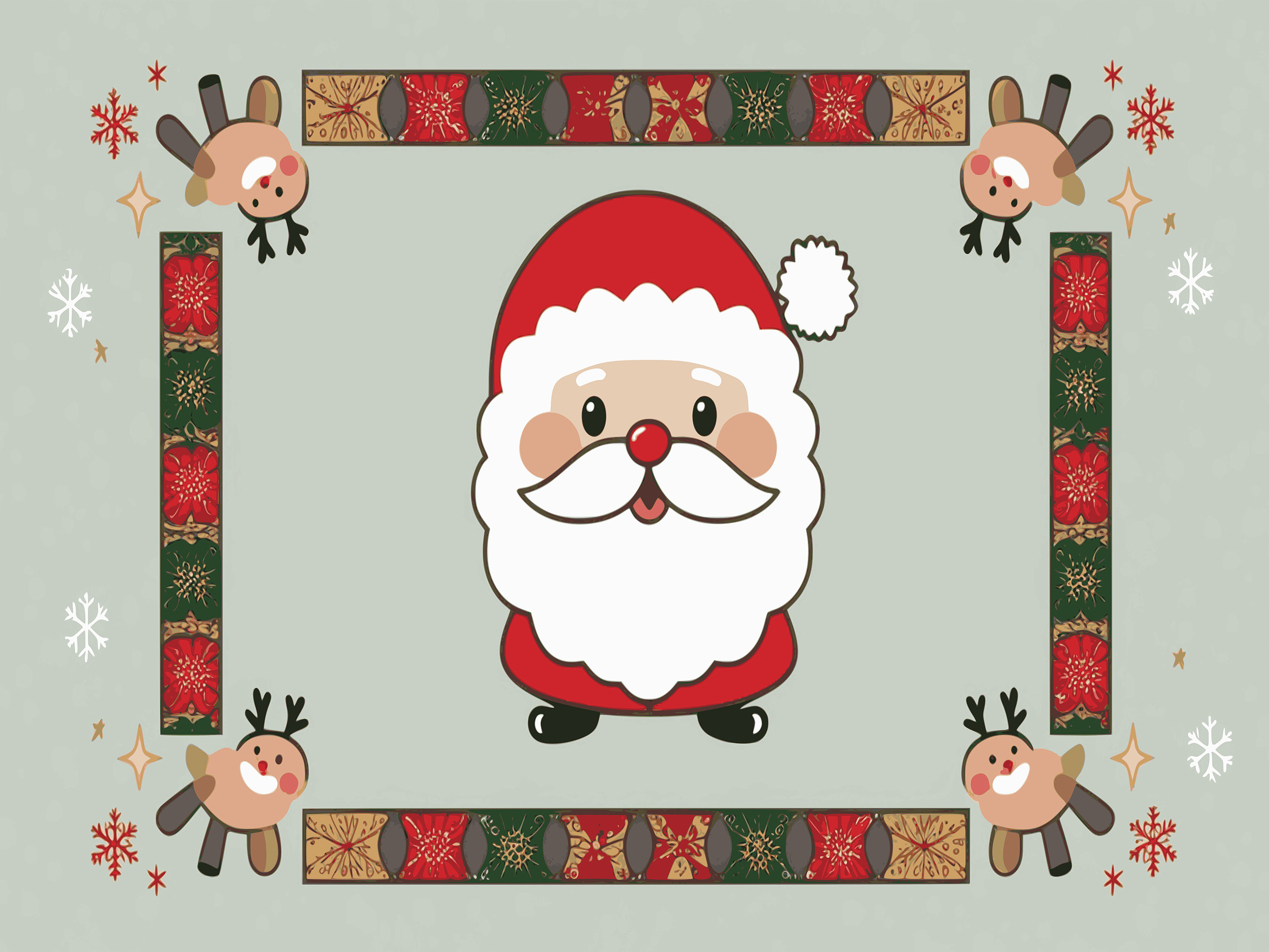 The Holiday Aisle® Washable Christmas Winter Holiday Rug | Wayfair