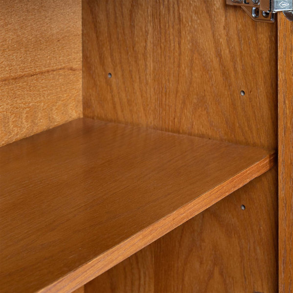 Latitude Run® Walnut-colored Sideboard, Buffet Cabinet with Storage ...