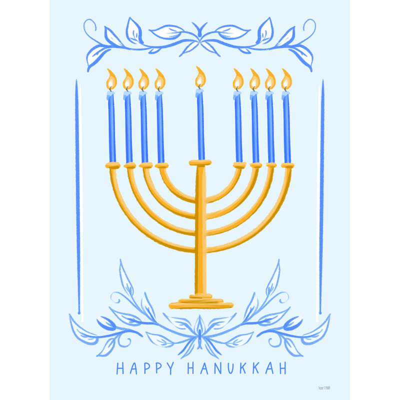 Trinx Haydin Happy Hanukkah - Wrapped Canvas Print | Wayfair