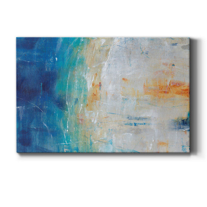 Wrought Studio Blue Grotto II Framed On Canvas Print & Reviews | Wayfair